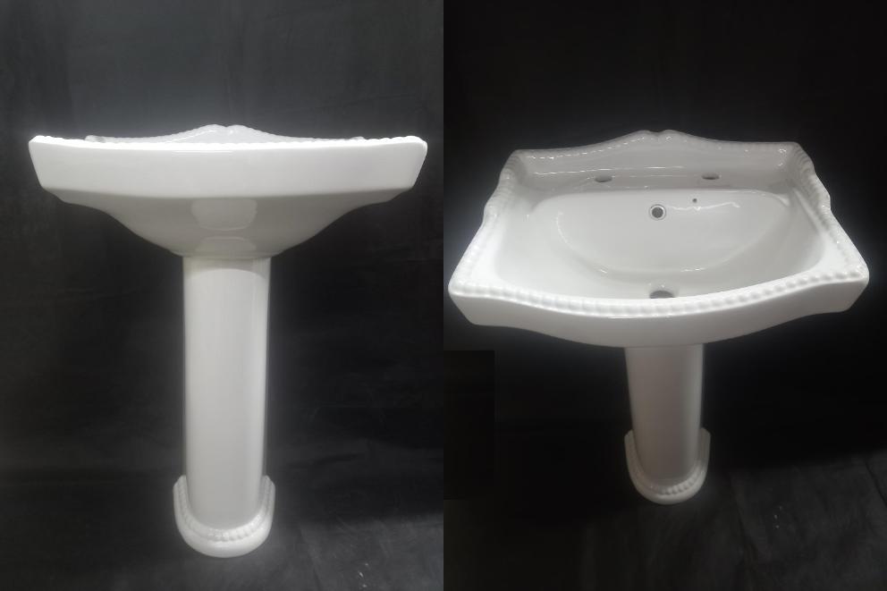 Rope Twist Edged Nautical Basin With Pedestal. JSL UK